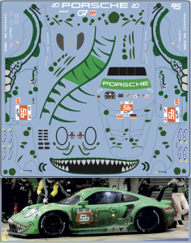 Decal Porsche 911 992 GT3 R #911 A O Racing Roxy Rexy (RAWR) #80 2023