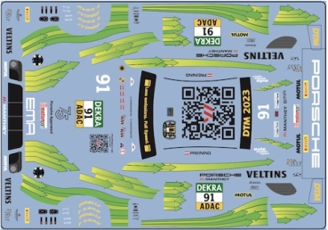 Decal Porsche 911 991 GT3 R #91 Manthey Grello DTM 2023