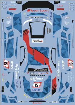 Decal Audi R8 GT3 evo team Phoenix - Scherer Nürburgring 2022 #5