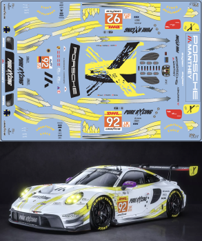 Decal Porsche 911 991 GT3 R WEC 2024 #92 Grello Manthey Pure Rxing