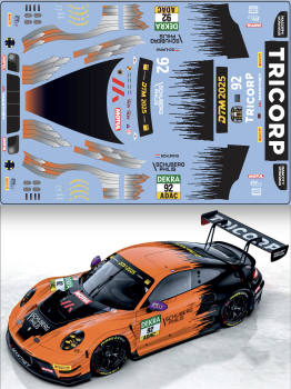 Decal Porsche 911 991 GT3 R Manthey "Oranje" DTM 2025 #92