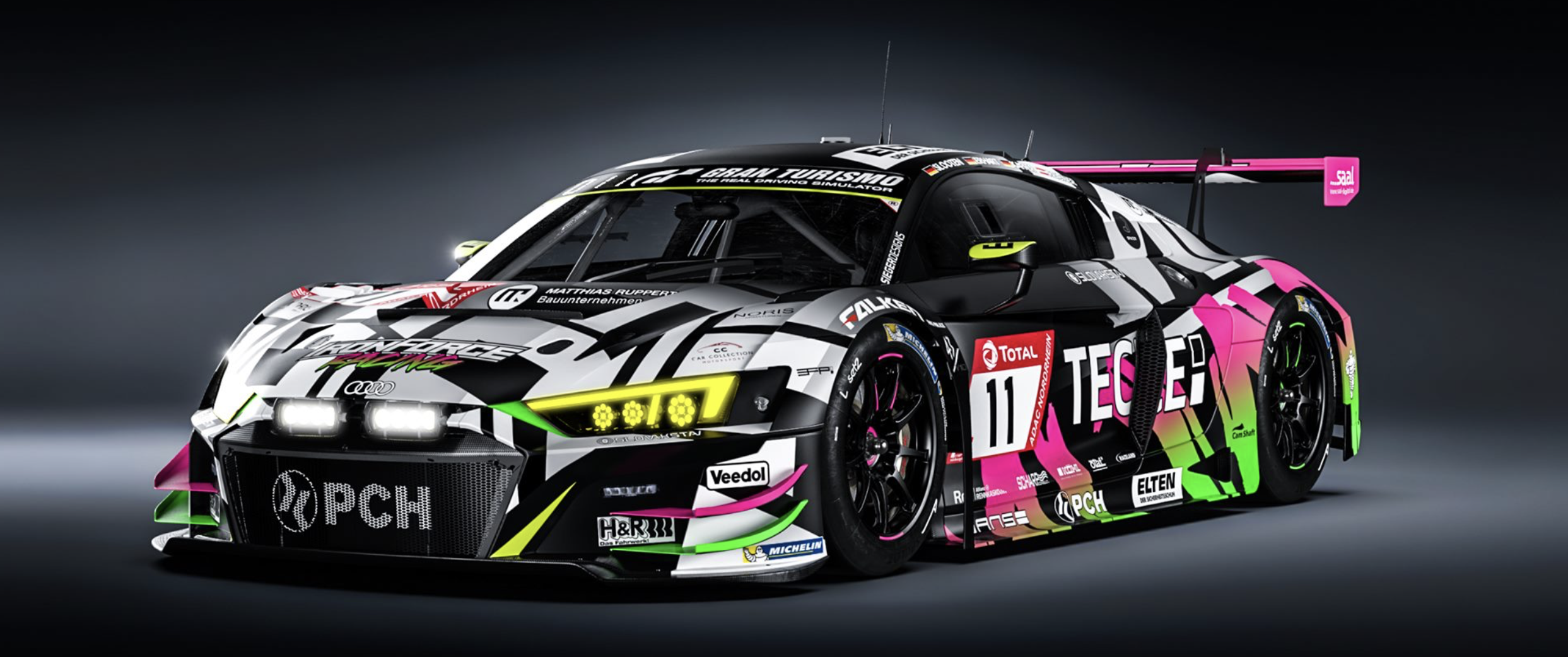 Decal Audi R8 LMS GT3 evo Team Iron Force by Ring Police #11 2020