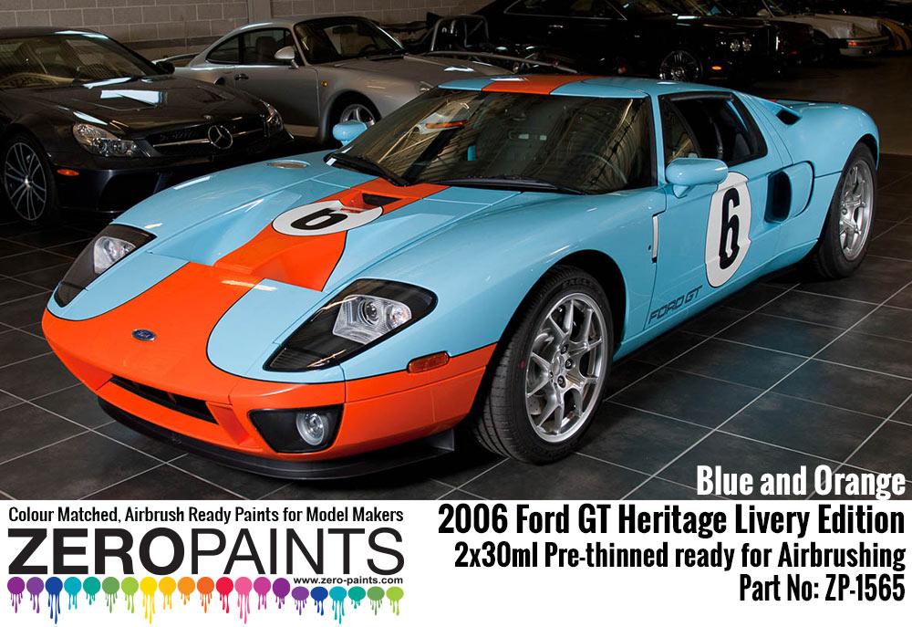 Gulf 2006 Ford GT Heritage Livery Edition Blue and Orange Paint Set 2x30ml