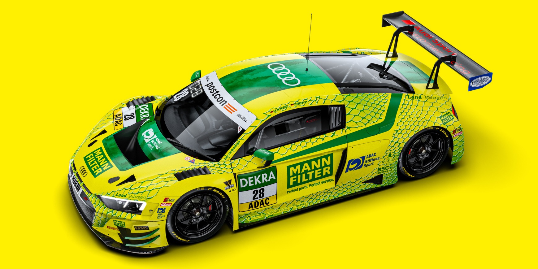 Decal Audi R8 LMS GT3 evo Team Land Motorsport / Mann Filter Mamba #28 ...