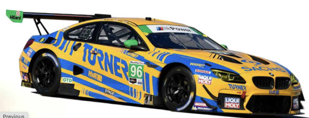 Aufkleber-Decal Turner Motorsport BMW M6 - GT3 - Sebring GTD 2019 #96