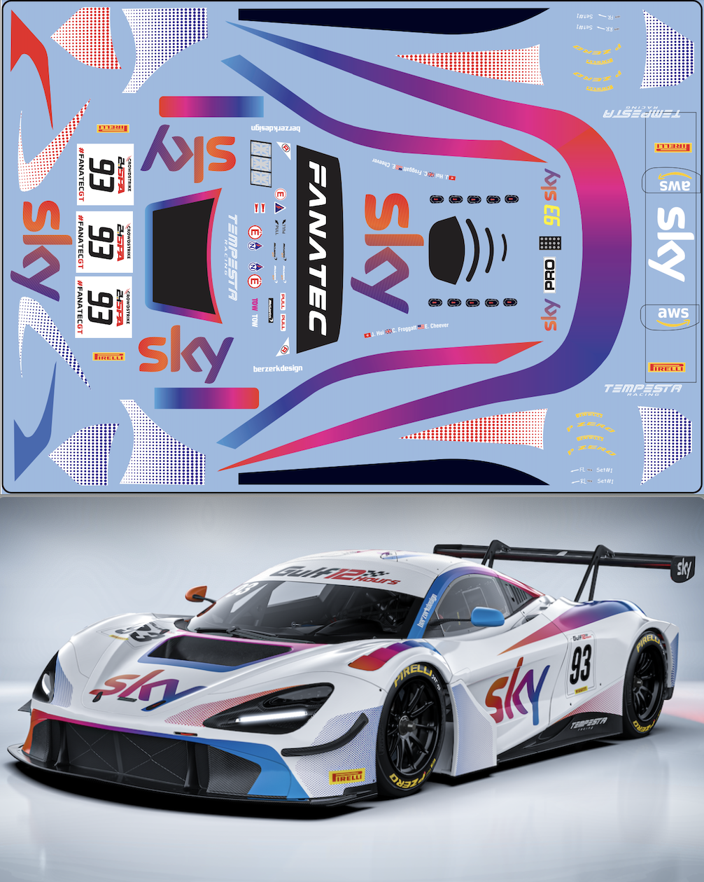 Mclaren 720S GT3 Garage 59 Racing Intercontinental GT Challenge #93 ...