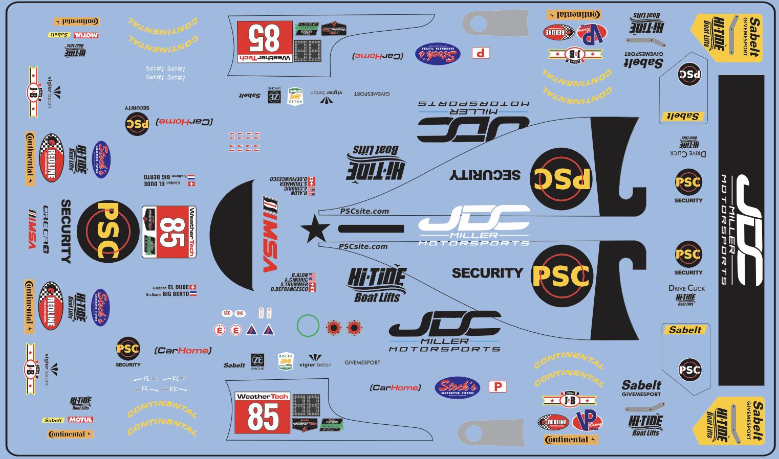 Decal Oreca 07 Miller Motorsports Daytona 2018 #85 FFSFD1084v5