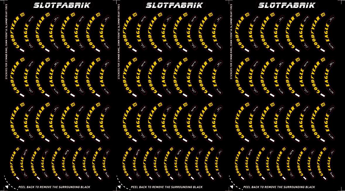 Tire / Reifen Decal Sticker Set Michelin M Pirelli Goodyear