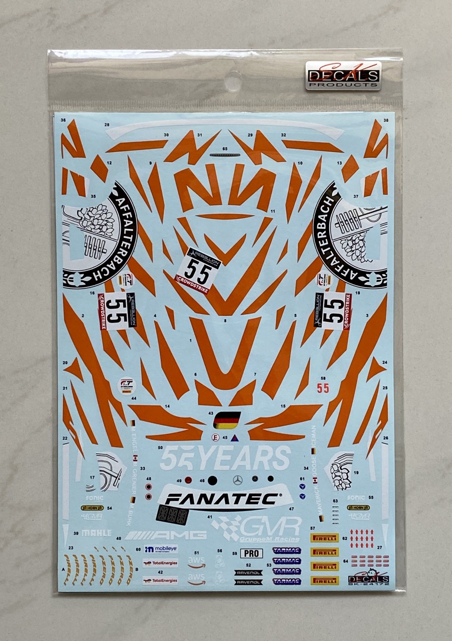 SK Decals SK24172 Mercedes AMG GT Evo Intercontinental GT Challenge ...