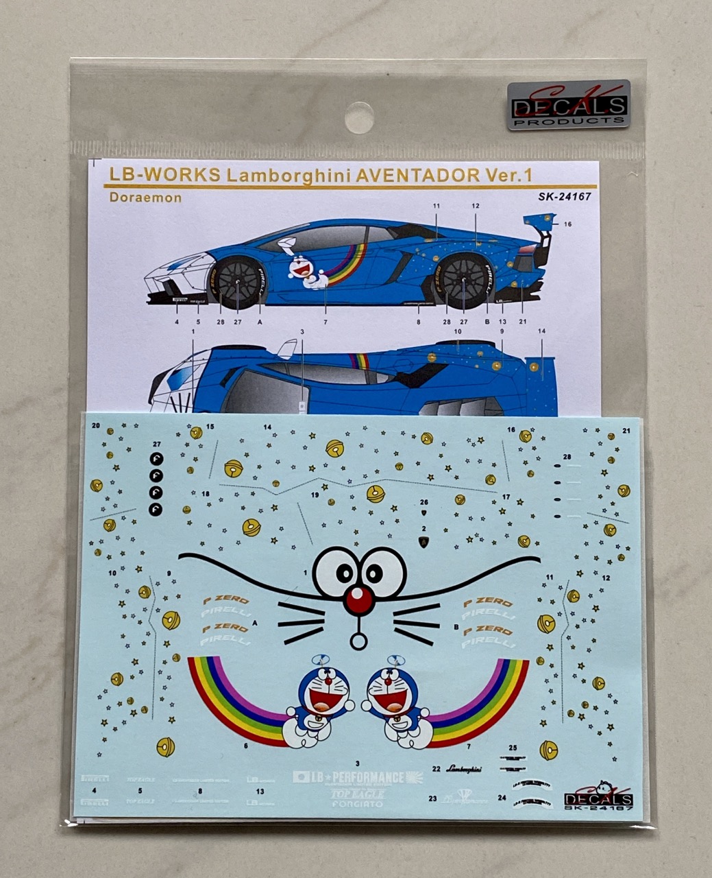 SK Decals SK24167 LB-WORKS Lamborghini AVENTADOR Ver.1 Doraemon