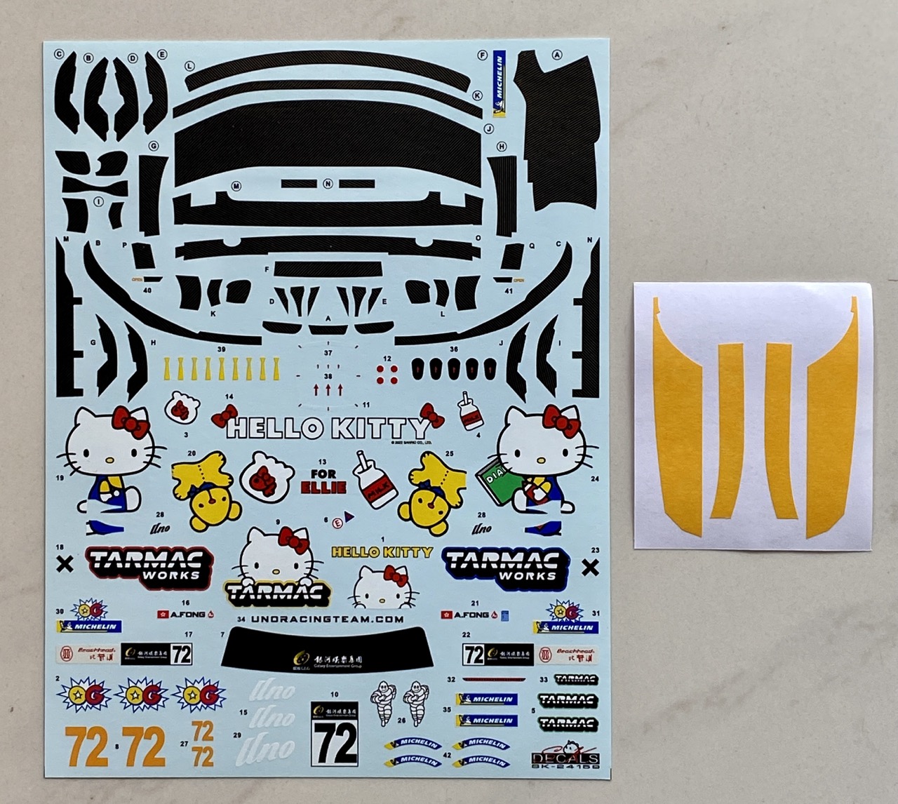 SK Decals SK24159 Audi R8 LMS evo II GT3 Macau GT Cup 2022 Uno Racing Team