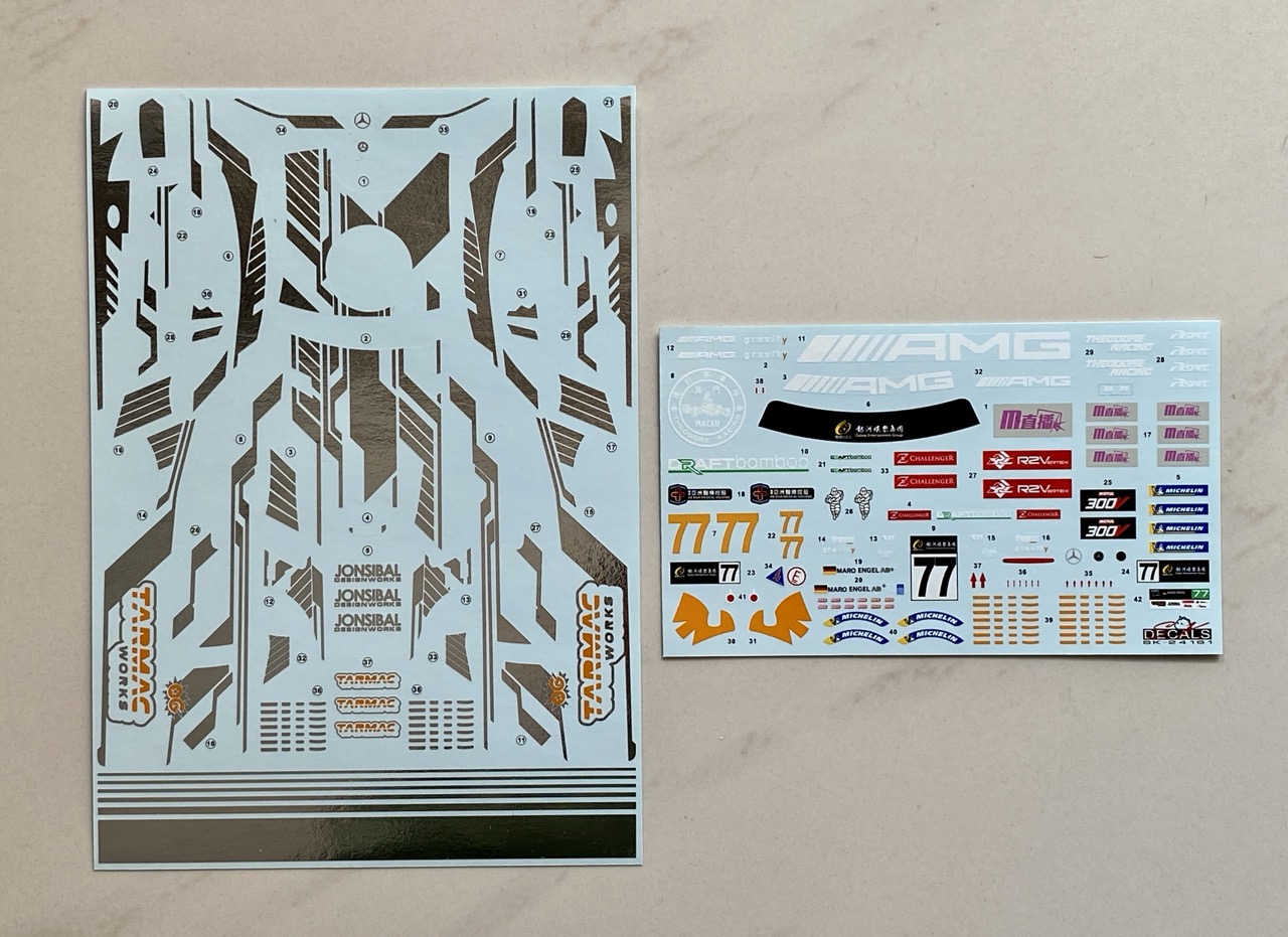 SK Decals SK24161 Mercedes AMG GT Evo Macau GT Cup 2022 Team Craft ...