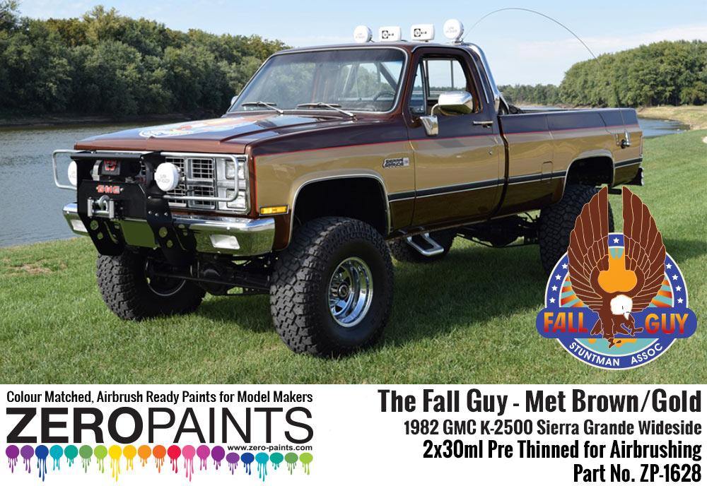 Fall Guy 1982 GMC K-2500 Met Brown /Gold Paint Set 2x30ml ZP-1628
