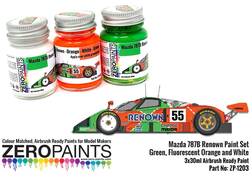 Mazda 787B Renown White/Orange/Green ZP-1203