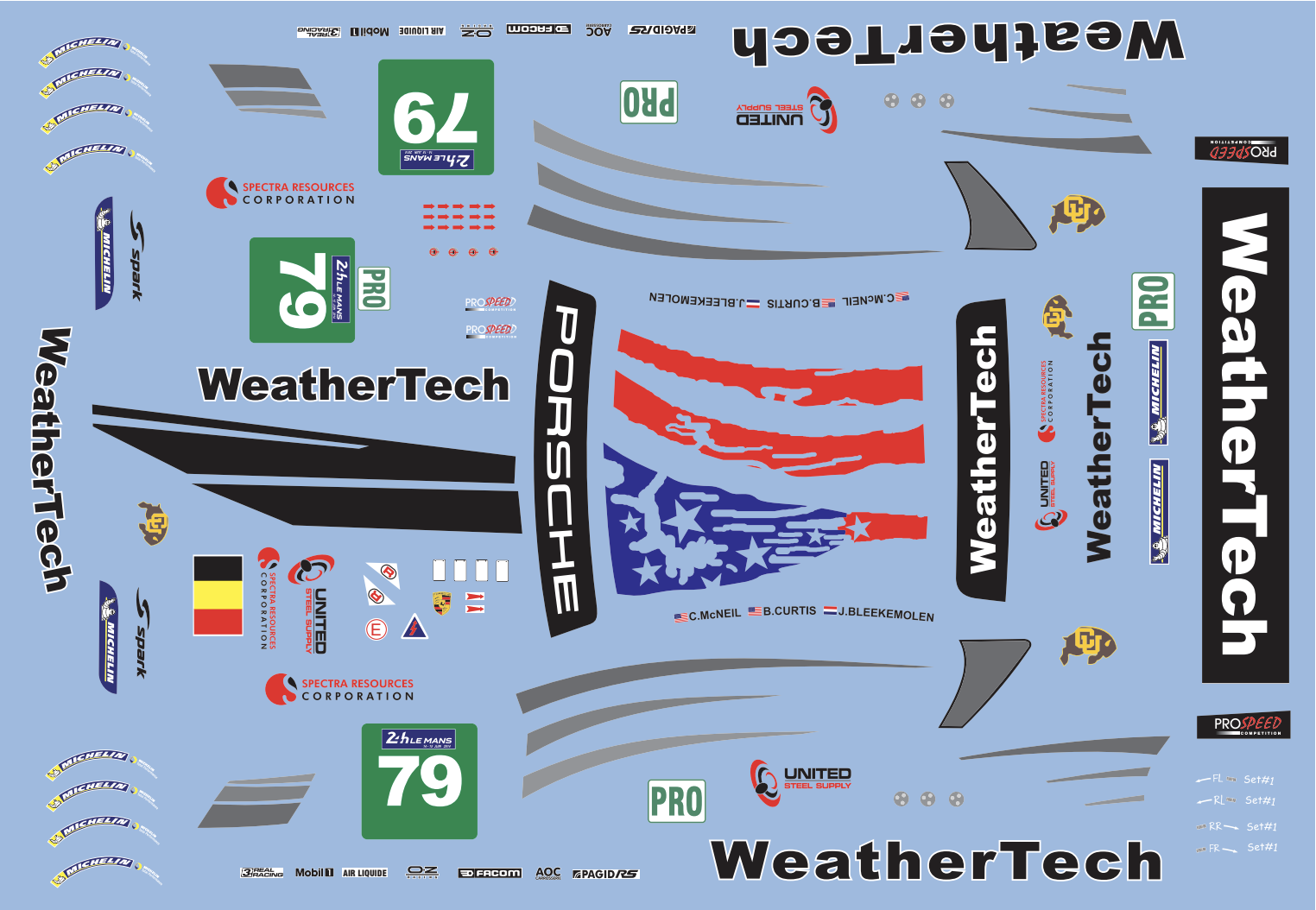 Decal Porsche 997 RSR -Prospeed - Le Mans 2014 - # 79