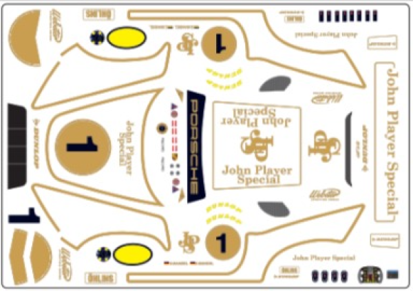 Decal Porsche 911 991 RSR JPS #1