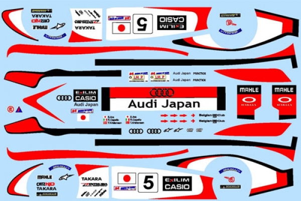 Decal Audi R8 LMP #5 Goh Racing 2004