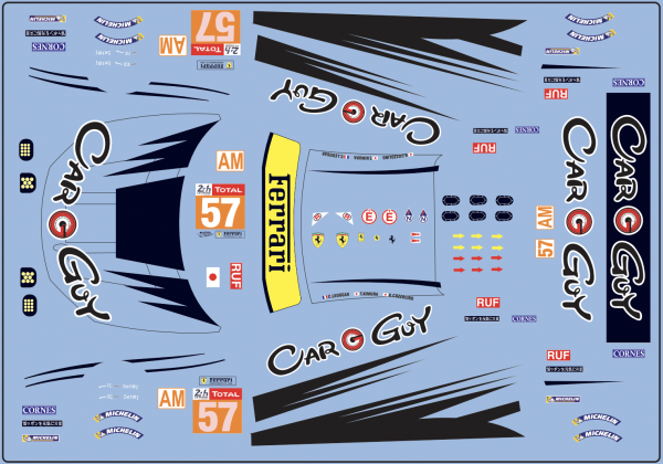 Decal Ferrari F 488 GTE - Car Guy - Le Mans 2019 - # 57