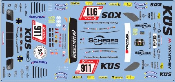 Decal Porsche 911 991 GT3 R #911 Manthey Grello Nürburgring 2019
